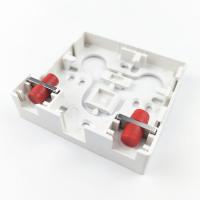 China 2 Port FC UPC Plastic Fiber Optic Faceplate Socket Panel 85x85mm for Indoor FTTH Network for sale