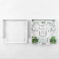 China 2 Port FC APC Plastic Fiber Optic Faceplate Socket Panel 87x86x29mm for FTTH Network White Gray for sale
