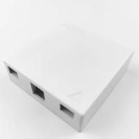 China 2 Port FC APC Plastic Fiber Optic Faceplate Socket Panel 87x86x29mm for FTTH Network White Gray for sale