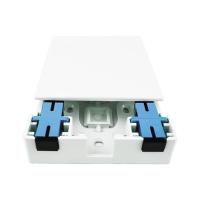 China Gray 2 Cores UPC Plastic Fiber Optic Faceplate Socket Panel for Indoor FTTH Network for sale