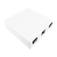 China Gray 2 Cores UPC Plastic Fiber Optic Faceplate Socket Panel for Indoor FTTH Network for sale