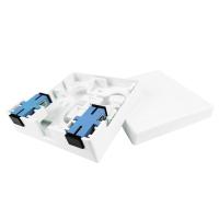 China Gray 2 Cores UPC Plastic Fiber Optic Faceplate Socket Panel for Indoor FTTH Network for sale