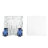 China Gray 2 Cores UPC Plastic Fiber Optic Faceplate Socket Panel for Indoor FTTH Network for sale
