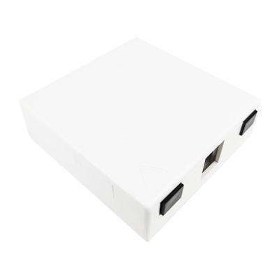 China SC APC Plastic Fiber Optic Faceplate Socket Panel 2 Cores for Indoor FTTH and PC ABS for sale