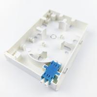 China 5 LC UPC Plastic Fiber Optic Faceplate Socket Panel 2 Cores for Indoor in FTTH Network for sale