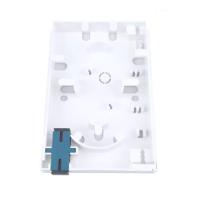 China 5 2 Cores SC UPC Plastic Fiber Optic Faceplate Socket Panel for Indoor FTTH Network for sale