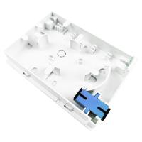 China 5 2 Cores SC UPC Plastic Fiber Optic Faceplate Socket Panel for Indoor FTTH Network for sale