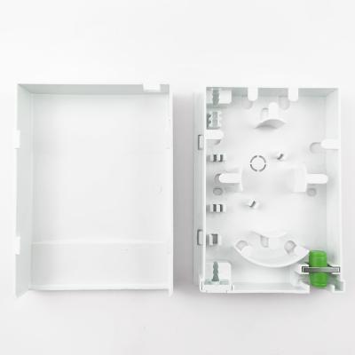 China 2 Cores FC/APC Plastic Fiber Optic Faceplate Socket Panel for Indoor FTTH Network for sale