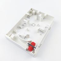 China 2 Port FC UPC Plastic Fiber Optic Faceplate Socket Panel 125x89x26mm for LAN Networks for sale
