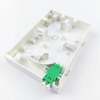 China 2 Cores LC APC Plastic Fiber Optic Faceplate Socket Panel for FTTH White Time 5 Years for sale