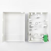 China 2 Cores LC APC Plastic Fiber Optic Faceplate Socket Panel for FTTH White Time 5 Years for sale