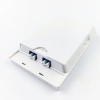 China 2 Cores LC UPC Plastic Fiber Optic Faceplate Socket Panel for FTTH White/Gray Color for sale