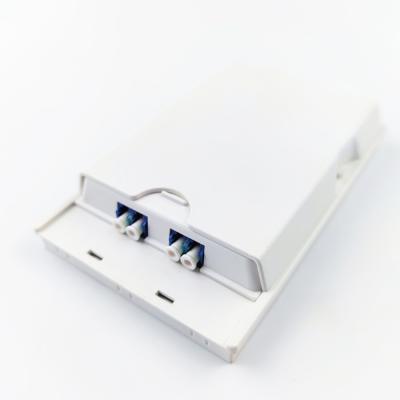 China 2 Cores LC UPC Plastic Fiber Optic Faceplate Socket Panel for FTTH White/Gray Color for sale