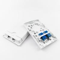 China 2 Cores LC UPC Plastic Fiber Optic Faceplate Socket Panel for FTTH White/Gray Color for sale