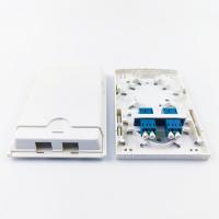 China 2 Cores LC UPC Plastic Fiber Optic Faceplate Socket Panel for FTTH White/Gray Color for sale