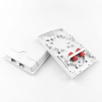 China FTTH Applications 2 Cores Plastic Fiber Optic Faceplate Socket Panel 131*84*24 ABS/PC for sale
