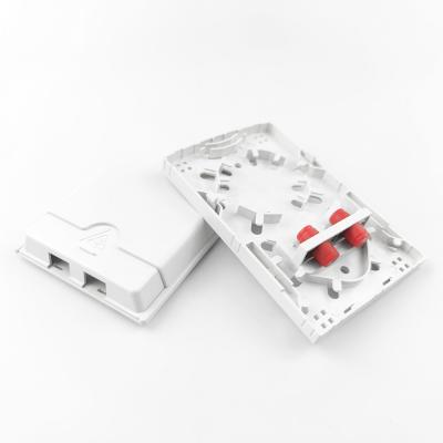China FTTH Applications 2 Cores Plastic Fiber Optic Faceplate Socket Panel 131*84*24 ABS/PC for sale