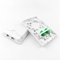 China 2 Cores FC APC Plastic Fiber Optic Faceplate Socket Panel White for FTTH Applications for sale