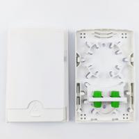 China 2 Cores FC APC Plastic Fiber Optic Faceplate Socket Panel White for FTTH Applications for sale