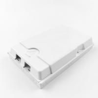 China 2 Cores FC APC Plastic Fiber Optic Faceplate Socket Panel White for FTTH Applications for sale