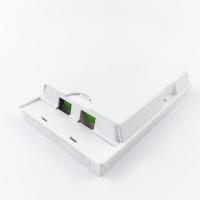 China 2 Cores FC APC Plastic Fiber Optic Faceplate Socket Panel White for FTTH Applications for sale
