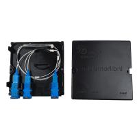 China Black Plastic Fiber Optic Splitter Faceplate Socket Panel for FTTH 2 Cores SC UPC PC for sale