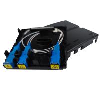 China Black Plastic Fiber Optic Splitter Faceplate Socket Panel for FTTH 2 Cores SC UPC PC for sale