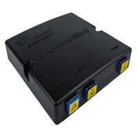 China Black Plastic Fiber Optic Splitter Faceplate Socket Panel for FTTH 2 Cores SC UPC PC for sale