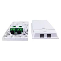 China 2 Port SC APC Fiber Optic Faceplate Socket Panel 132x84x25mm for FTTH for sale