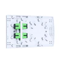 China 2 Port SC APC Fiber Optic Faceplate Socket Panel 132x84x25mm for FTTH for sale