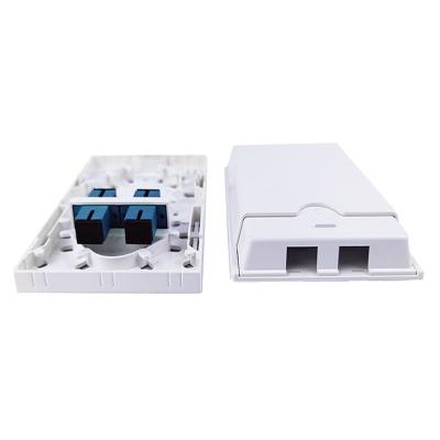 China 5 2 Cores SC UPC Plastic Fiber Optic Faceplate Socket Panel for FTTH Applications for sale