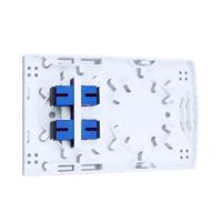 China 5 2 Cores SC UPC Plastic Fiber Optic Faceplate Socket Panel for FTTH Applications for sale