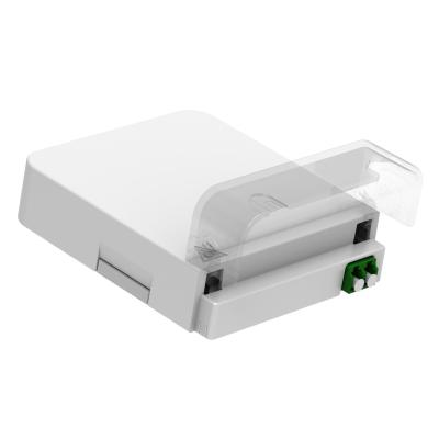 China White / Gray 1 Core LC APC Type Fiber Optic Face Plate for Indoor FTTH Connection for sale