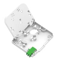 China White / Gray 1 Core LC APC Type Fiber Optic Face Plate for Indoor FTTH Connection for sale