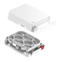 China White 1 Port FC UPC Fiber Optic Face Plate 115x86x23mm for Indoor FTTH Network for sale
