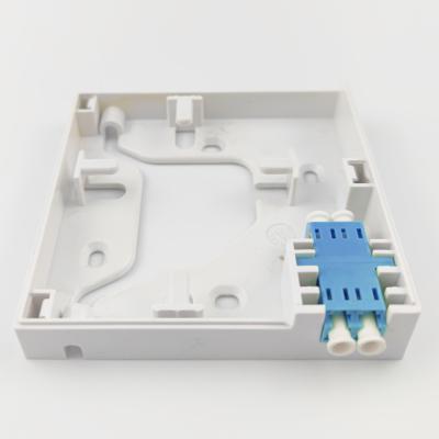 China 1 Port LC UPC Plastic Fiber Optic Faceplate Socket Panel for Seamless FTTH Installation for sale