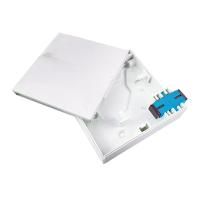China SC UPC 1 Port Plastic Fiber Optic Faceplate Socket Panel 86x85x22mm for Durable Network for sale
