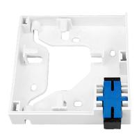 China SC UPC 1 Port Plastic Fiber Optic Faceplate Socket Panel 86x85x22mm for Durable Network for sale