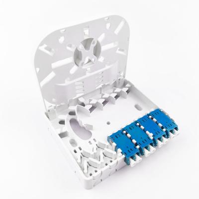 China 102*81*30mm LC/UPC Plastic Fiber Optic Faceplate Socket Panel for Indoor FTTH Network for sale