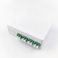 China FTTH Fiber Optic Socket Panel 4 Cores LC APC ABS PC Material Indoor 99x79x32mm for sale