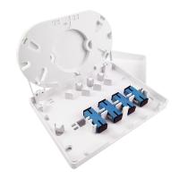 China 152*110*31mm SC/UPC Plastic Fiber Optic Faceplate Socket Panel for Indoor FTTH Network for sale