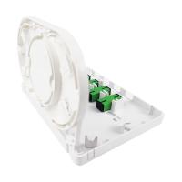 China 4-Cores SC APC Plastic Fiber Optic Faceplate Socket Panel for Indoor in FTTH Network for sale