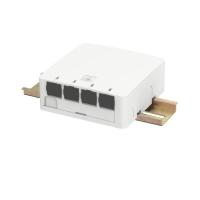 China 4 Port SC Indoor Fiber Socket Wall DIN Rail Mount FTTH Network 80x80x31mm for sale