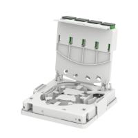China 4 Port SC Indoor Fiber Socket Wall DIN Rail Mount FTTH Network 80x80x31mm for sale