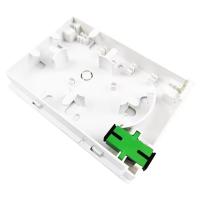 China Time 5 years 2-Cores SC APC Plastic Fiber Optic Faceplate Socket Panel for FTTH Network for sale