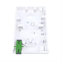 China Time 5 years 2-Cores SC APC Plastic Fiber Optic Faceplate Socket Panel for FTTH Network for sale