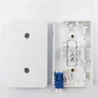 China ABS 2 Cores LC UPC Plastic Fiber Optic Faceplate Socket Panel for Indoor FTTH Network for sale