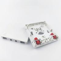 China 2 Port FC UPC Fiber Optic Faceplate Socket Panel 85x85x28mm ABS White for ODN for sale