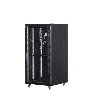 China 22U Network Server Data Rack Glass Door Max 800kg Load 600*600*1200 in RAL7035 Colour for sale