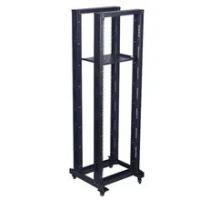 China 27U Open Rack with 4 Stands and 4 Wheels Cabinet Standard 19inch IP20 Protection for sale